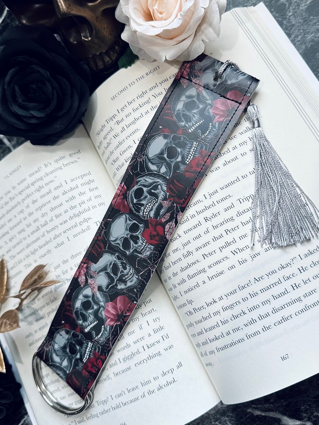 Flirty Handcuff Dark Romance Bookmark - Skull Control Me Bookmark ...