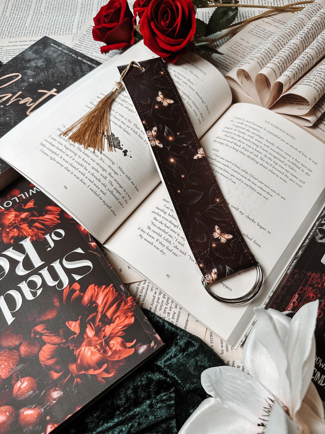 Control Me Glowing Butterfly Handcuff Bookmark – Faux Leather Spicy ...