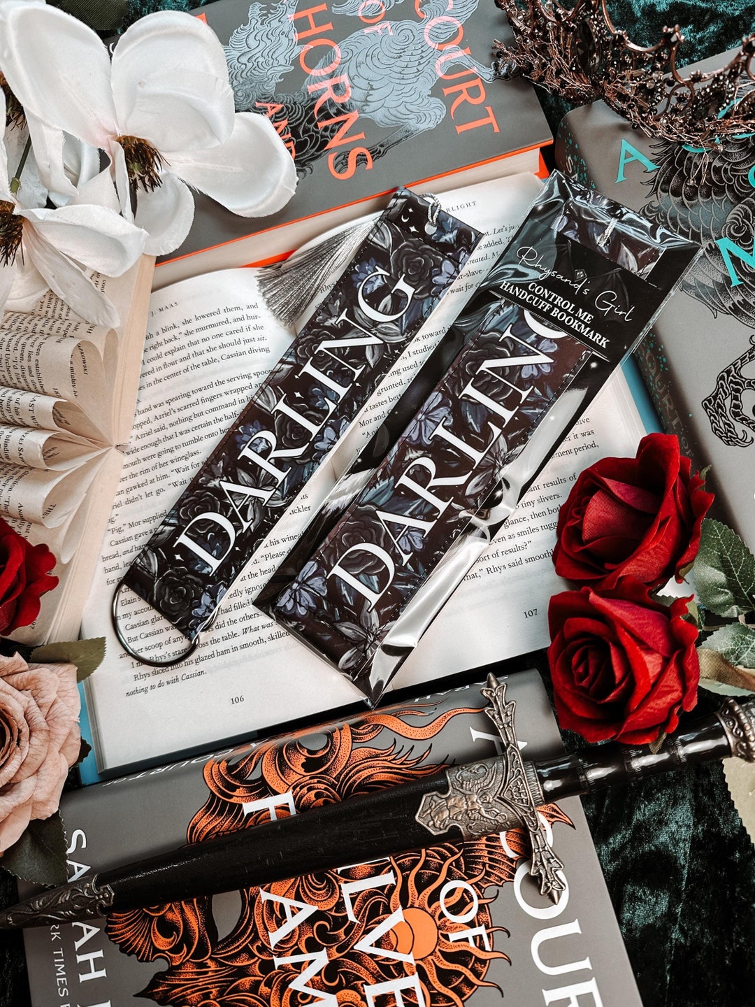 Rhysand Control Me Handcuff Bookmark | ACOTAR Bookmarks | Bat Boys ...