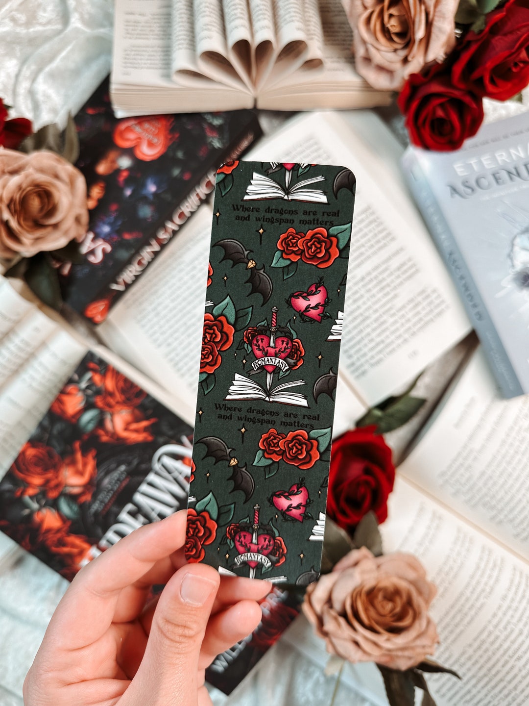 Romantasy Satin Paper Bookmark | Fantasy Romance Book Mark | Bookish ...