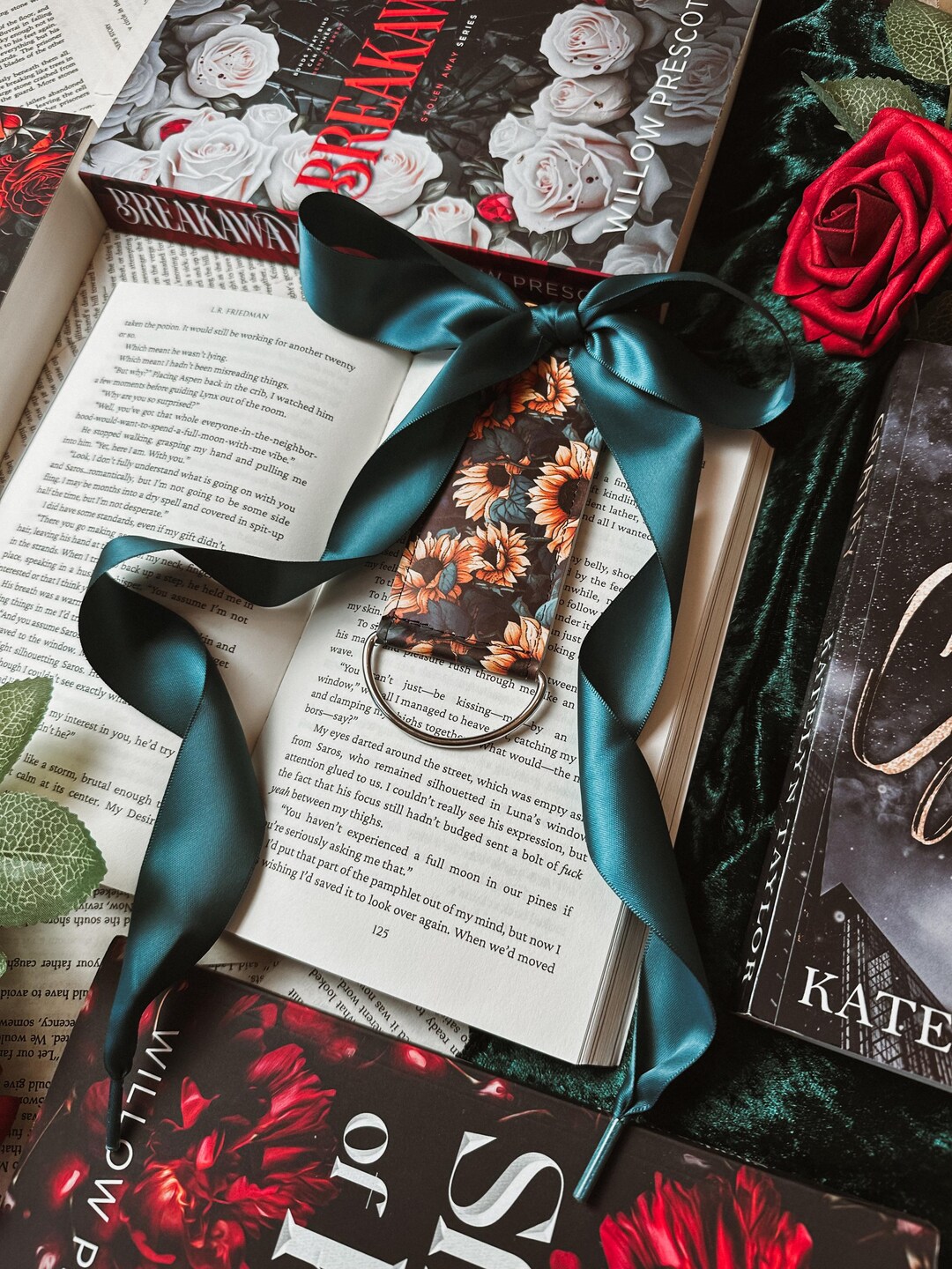 Sunflower Crawl for Me Bookmark | Collar | Dark Romance Bookmarks ...