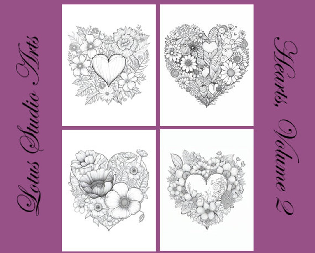 Hearts Coloring Pages, Vol. 2 - Downloadable Printable Coloring Pages ...