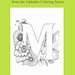 Floral Letter "m" Coloring Page, Style 1 - Downloadable Printable ...