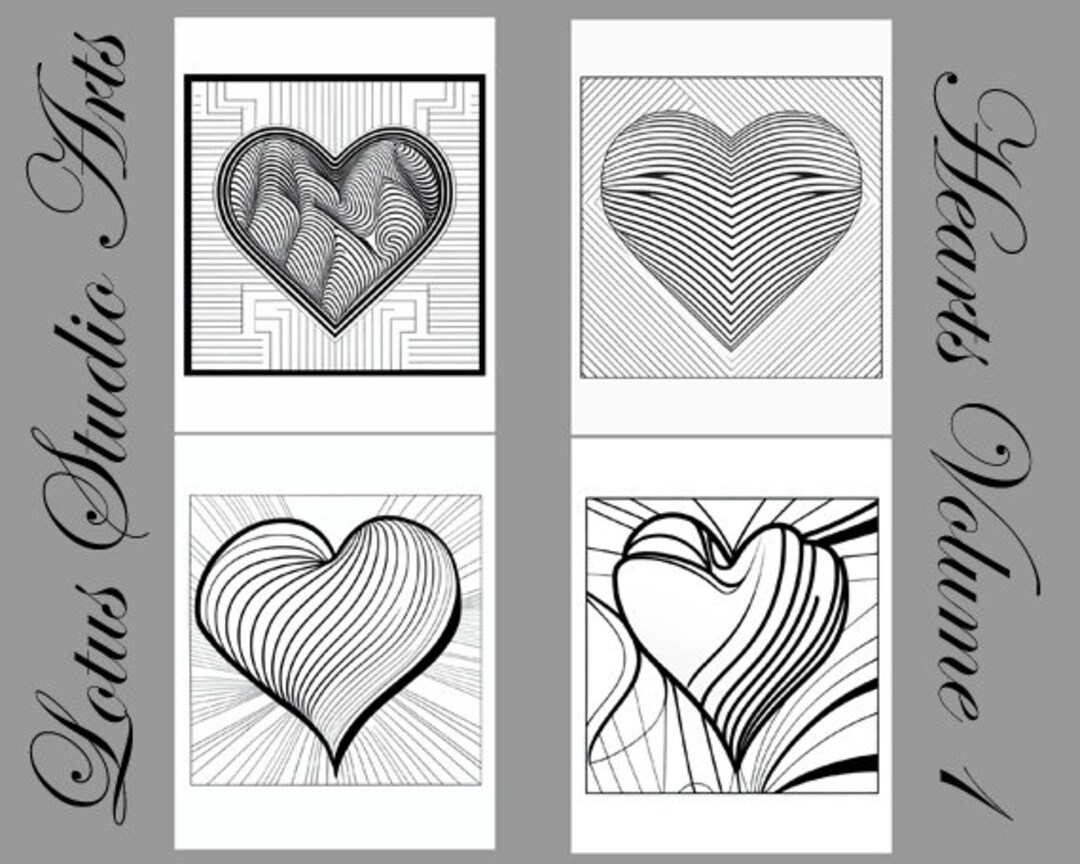 Hearts Coloring Pages, Vol. 1 - Downloadable Printable Coloring Pages ...