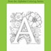 Floral Letter "a" Coloring Page, Style 1 - Downloadable Printable ...