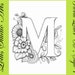 Floral Letter "m" Coloring Page, Style 1 - Downloadable Printable ...