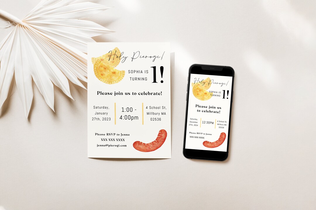 Birthday Party Invitation | Pierogi Party | Editable Template | Instant ...