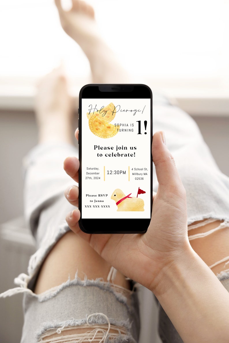 Birthday Party Invitation | Pierogi Party | Butter Lamb | Instant ...