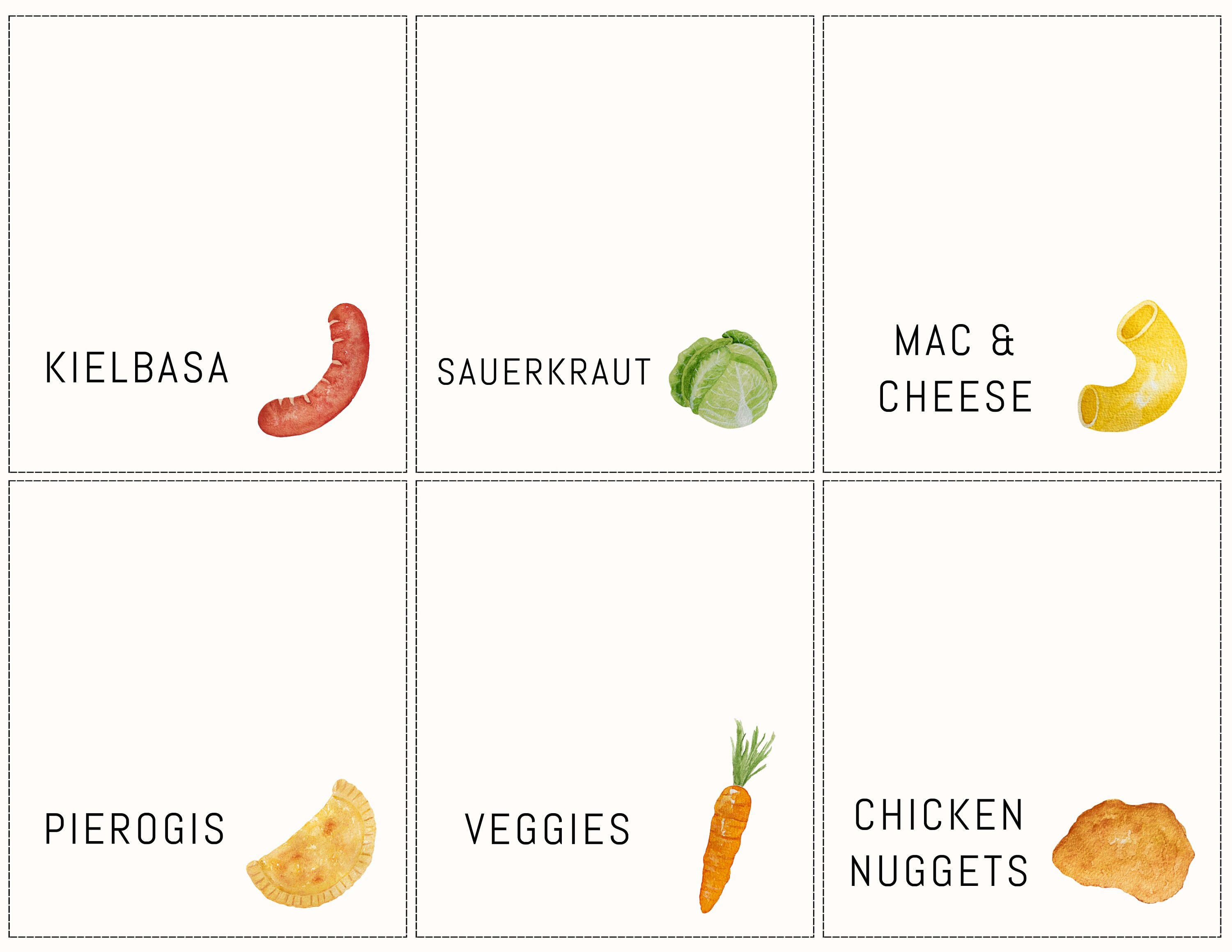 Pierogi Party Food Tents - Etsy