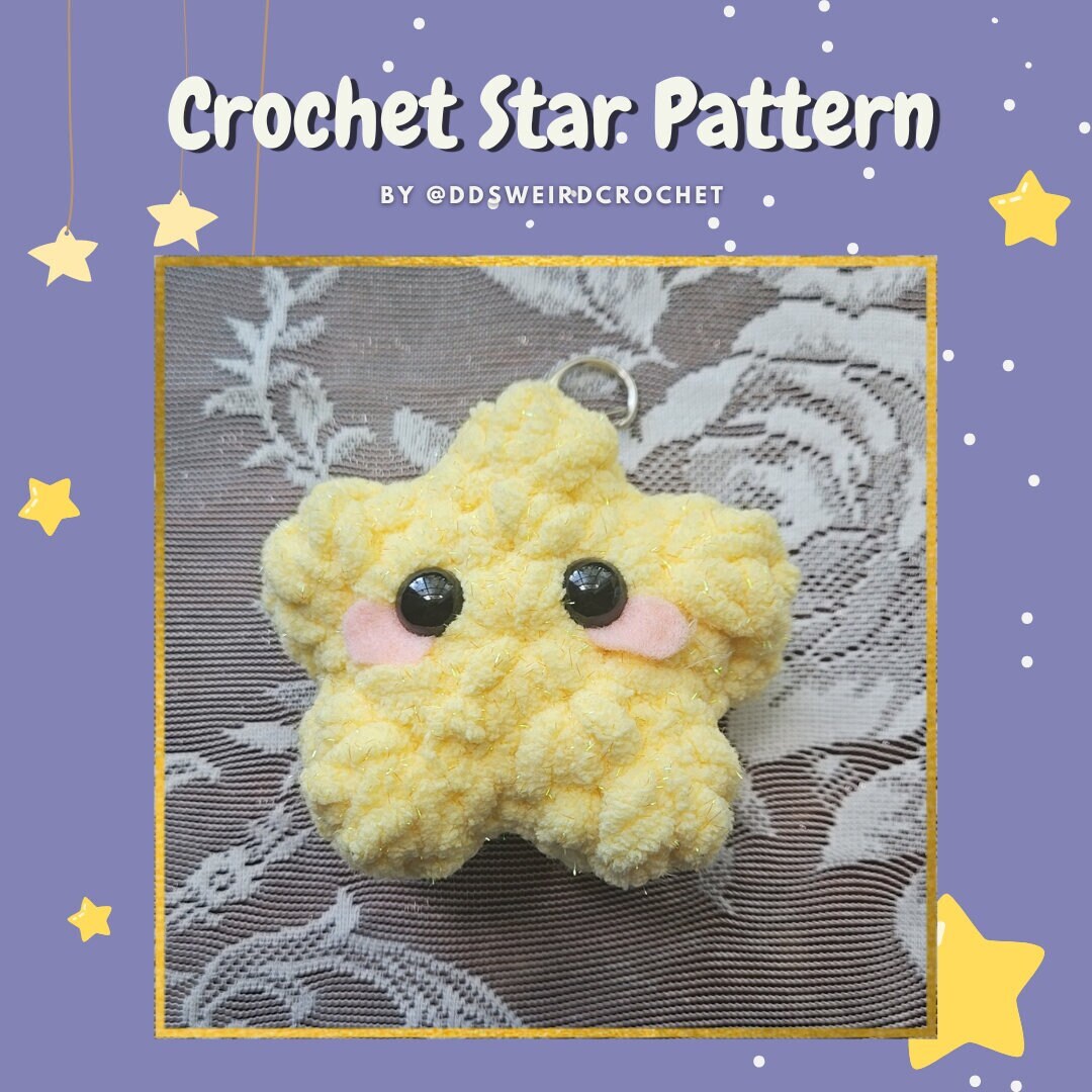 Crochet Star Pattern, Game Star PDF File, Cute Star Keychain PATTERN ...