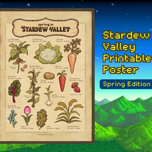 Stardew Valley Printable - Spring - Digital Print - Cottagecore Art ...