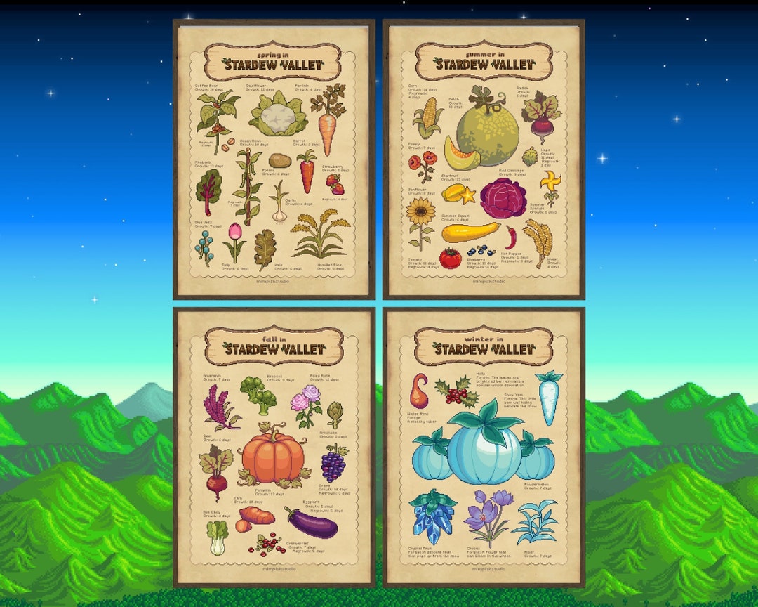 Stardew Valley Printable - All Season Bundle - Digital Print ...