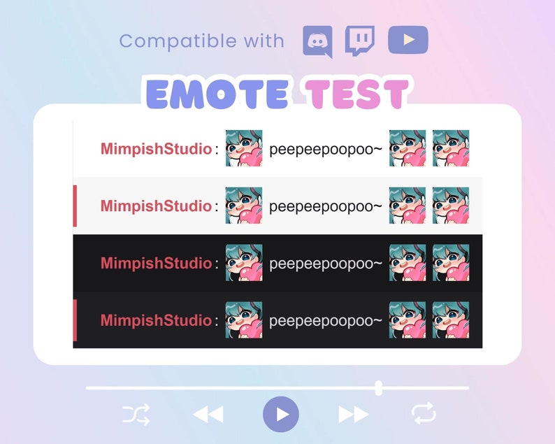 Miku Emote | P2U Emotes | Twitch Discord Youtube | Cute Kawaii Comfy ...