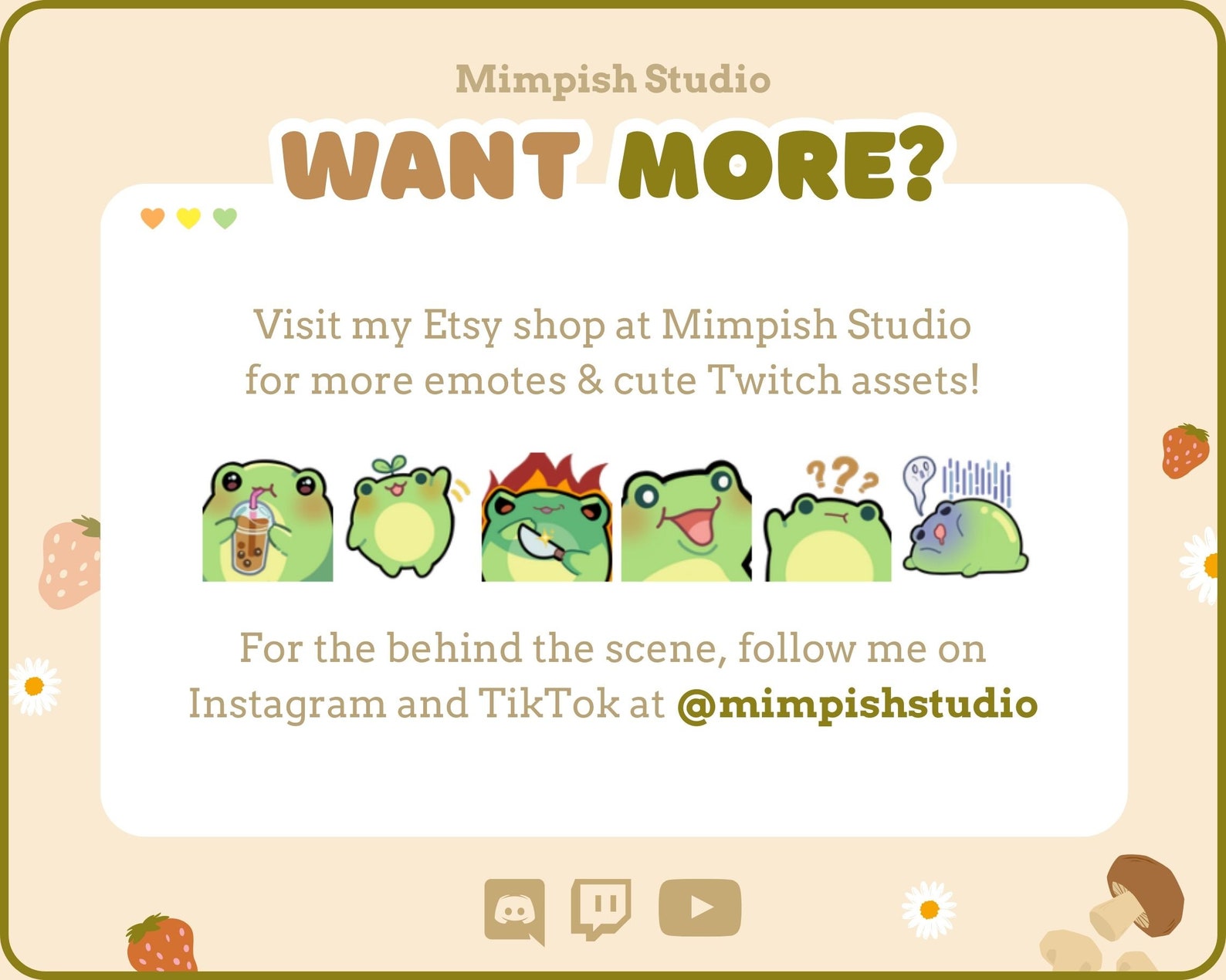 Emote Pack Twitch Frog | 12 Cute Frog Emotes | Cozy Comfy Aesthetics ...