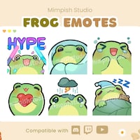 Animated Emote Cute Frog Waving - Hello Emote - Adorable Emote - Funny ...