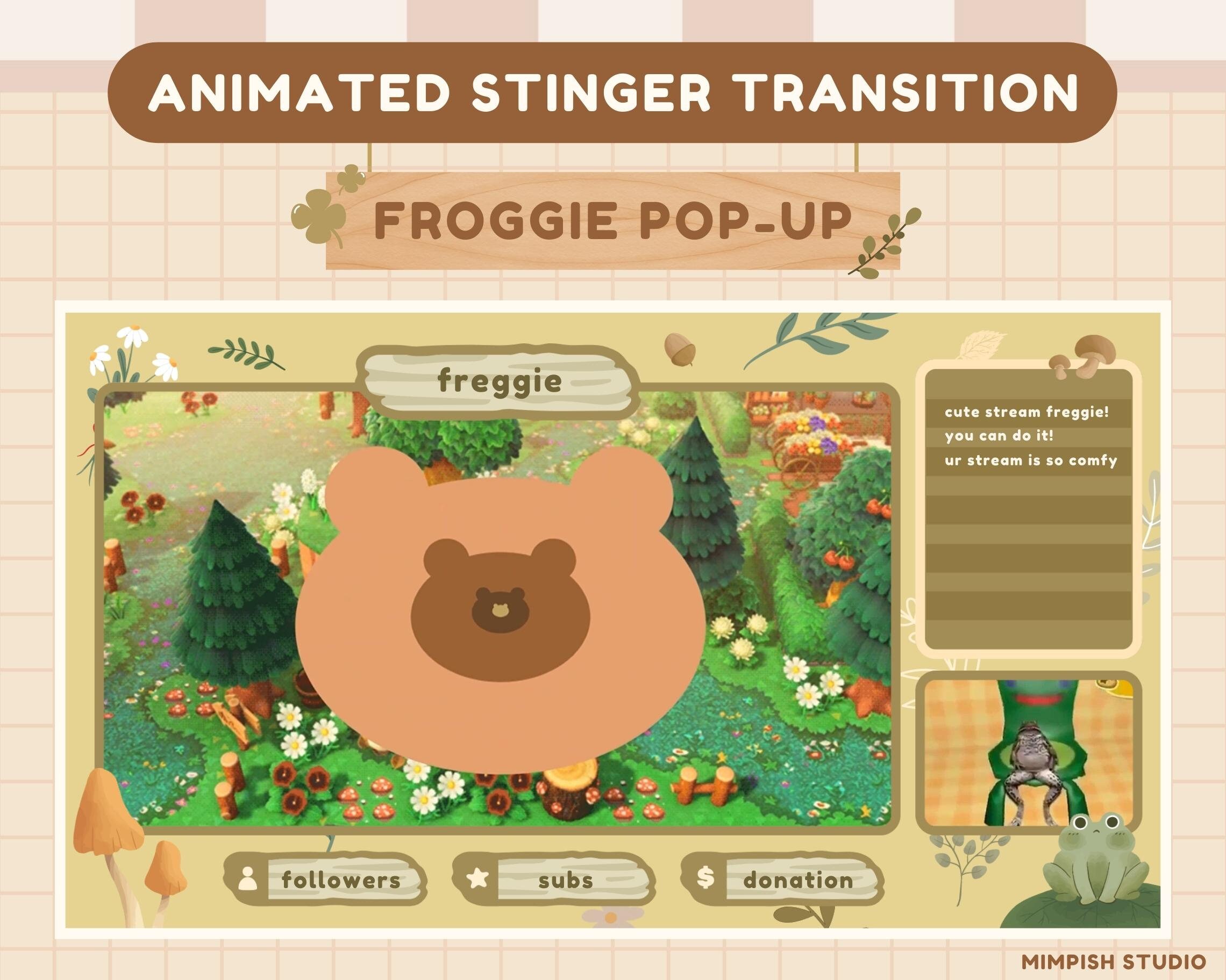 Stream Transition Frog Animated | Pop-up | OBS, Streamlabs | Cute Comfy ...