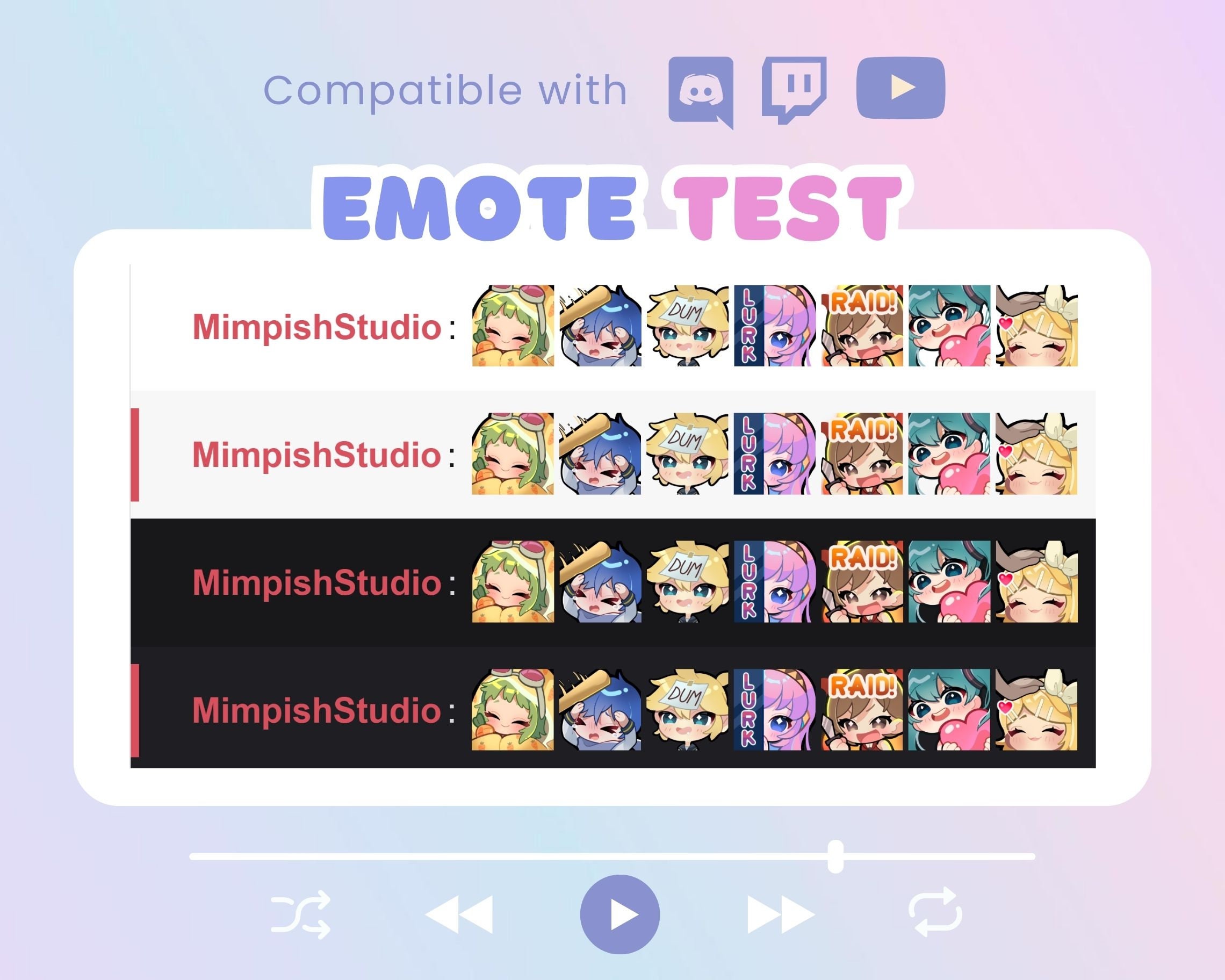 Cute Vocaloid Emotes for Twitch Youtube Discord P2U Emotes Rin Len ...