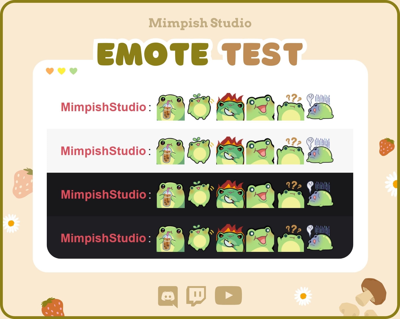 Emote Pack Twitch Frog | 12 Cute Frog Emotes | Cozy Comfy Aesthetics ...