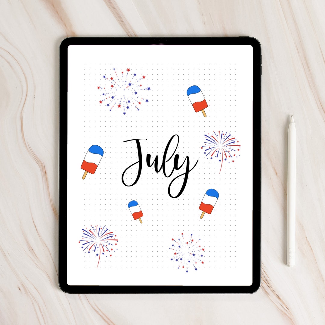 July 2024 Digital Bullet Journal - Etsy