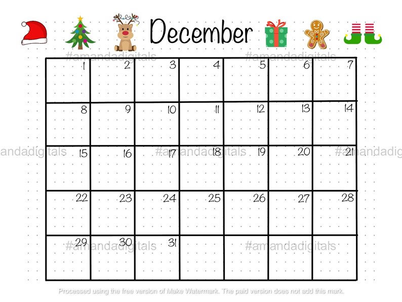 December 2024 Digital Bullet Journal - Etsy