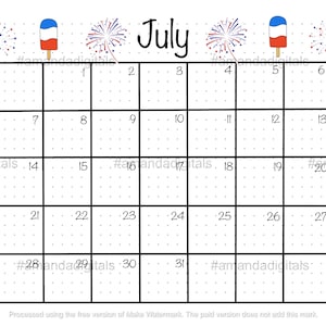 July 2024 Digital Bullet Journal - Etsy