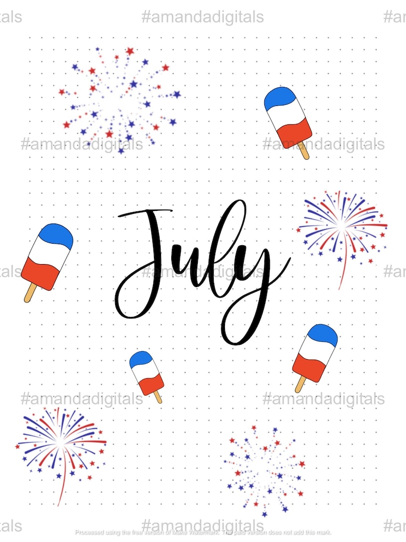 July 2024 Digital Bullet Journal - Etsy