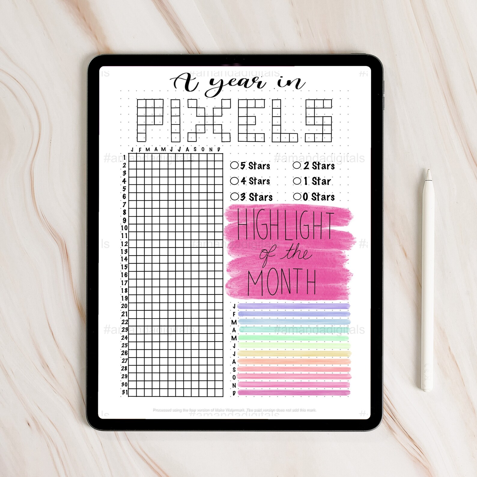 Year in Pixels - Etsy