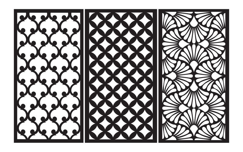 160+ Floral CNC Panel Collection | Dxf , Svg, Eps, AI Vector Files for ...