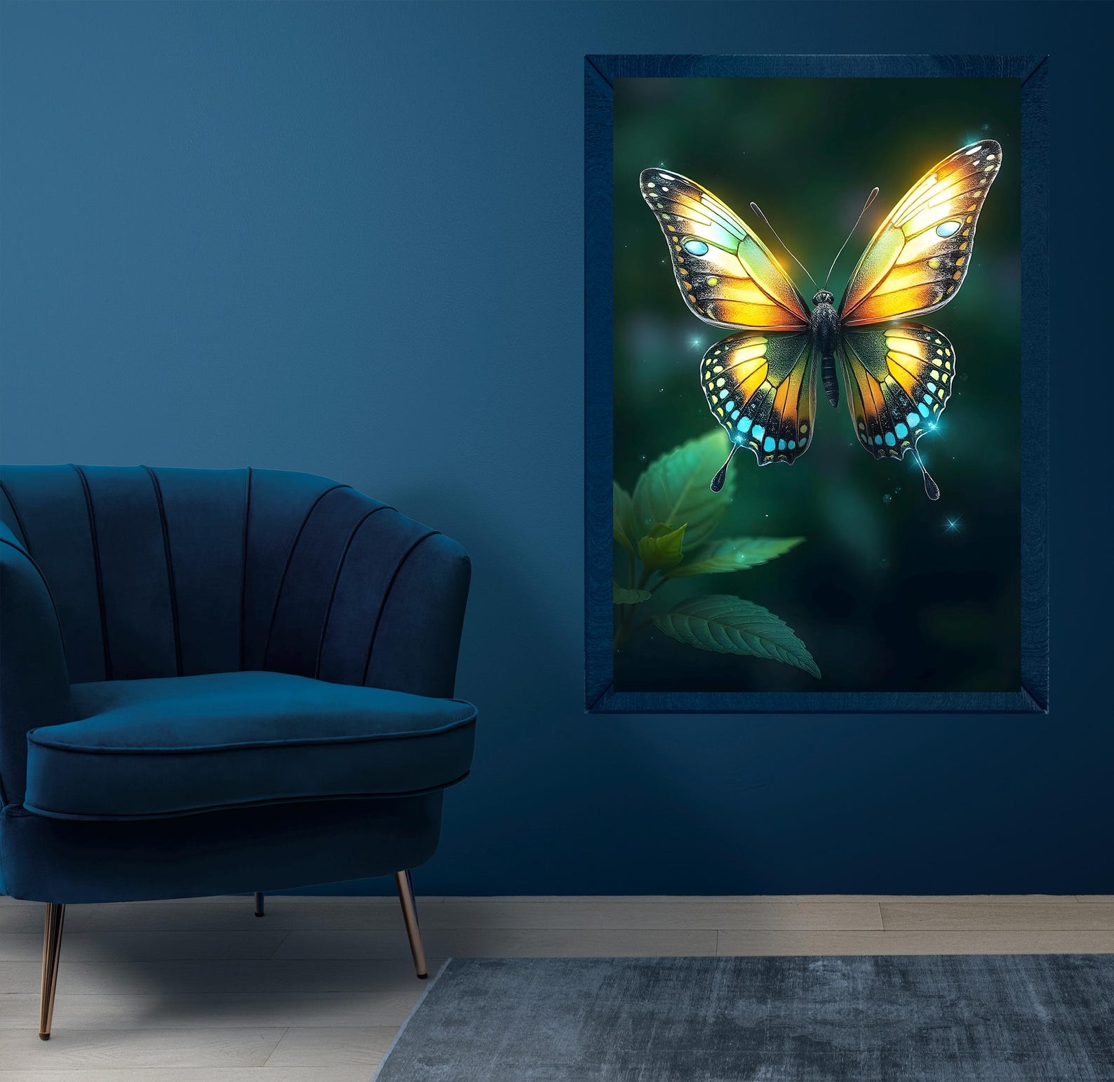 Butterfly Art Digital Art Print, Wall Art, AI Generated, AI Art ...