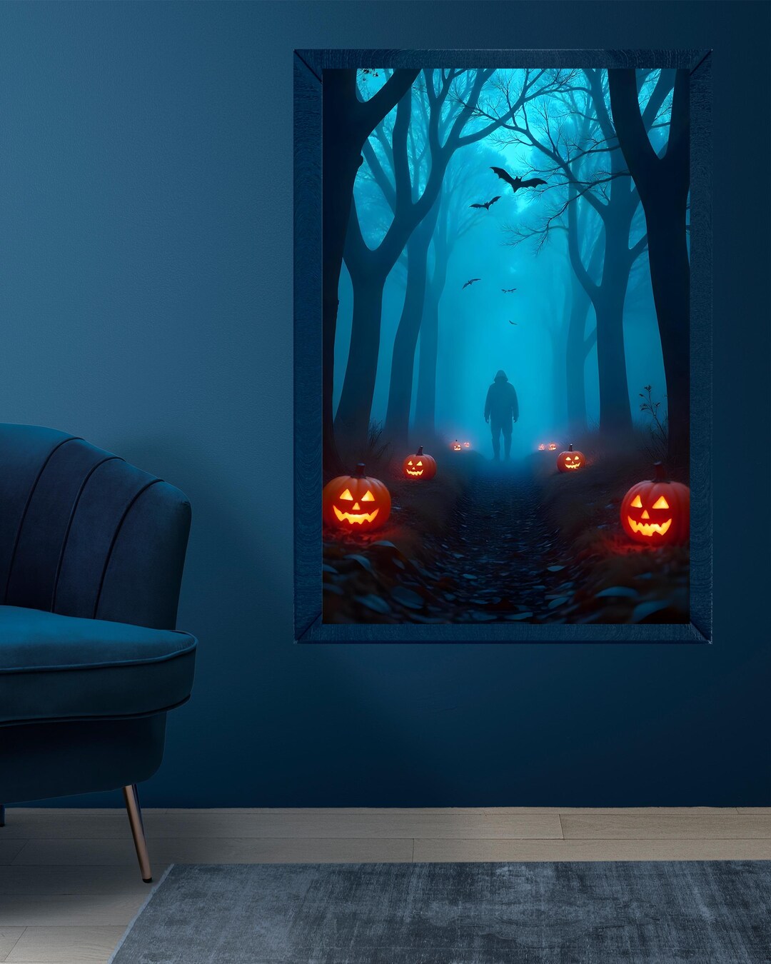 Halloween Pumpkin, Halloween Printable Art, Digital Art Print, Wall Art ...