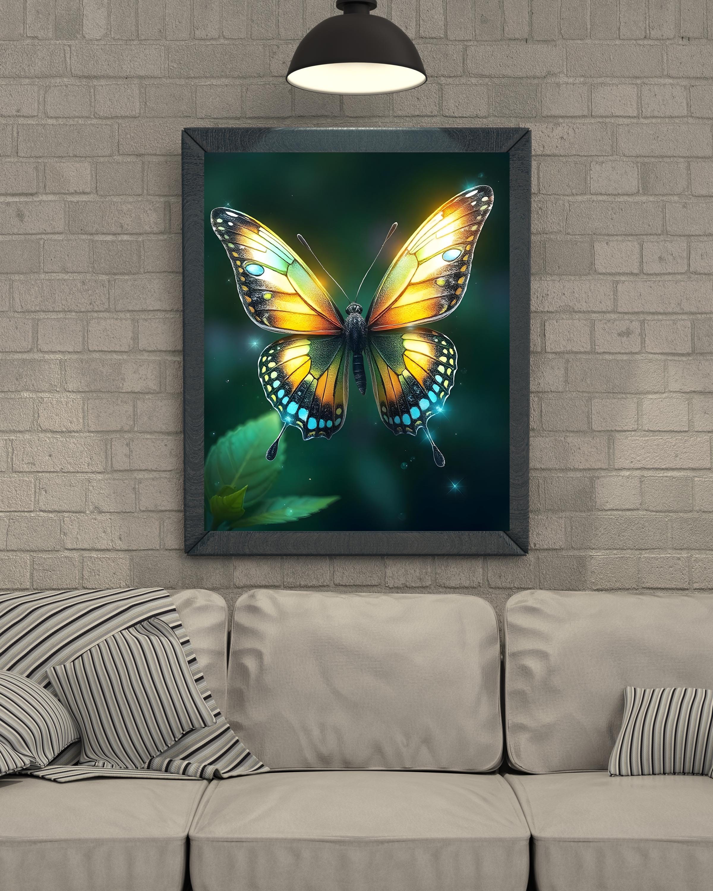 Butterfly Art Digital Art Print, Wall Art, AI Generated, AI Art ...