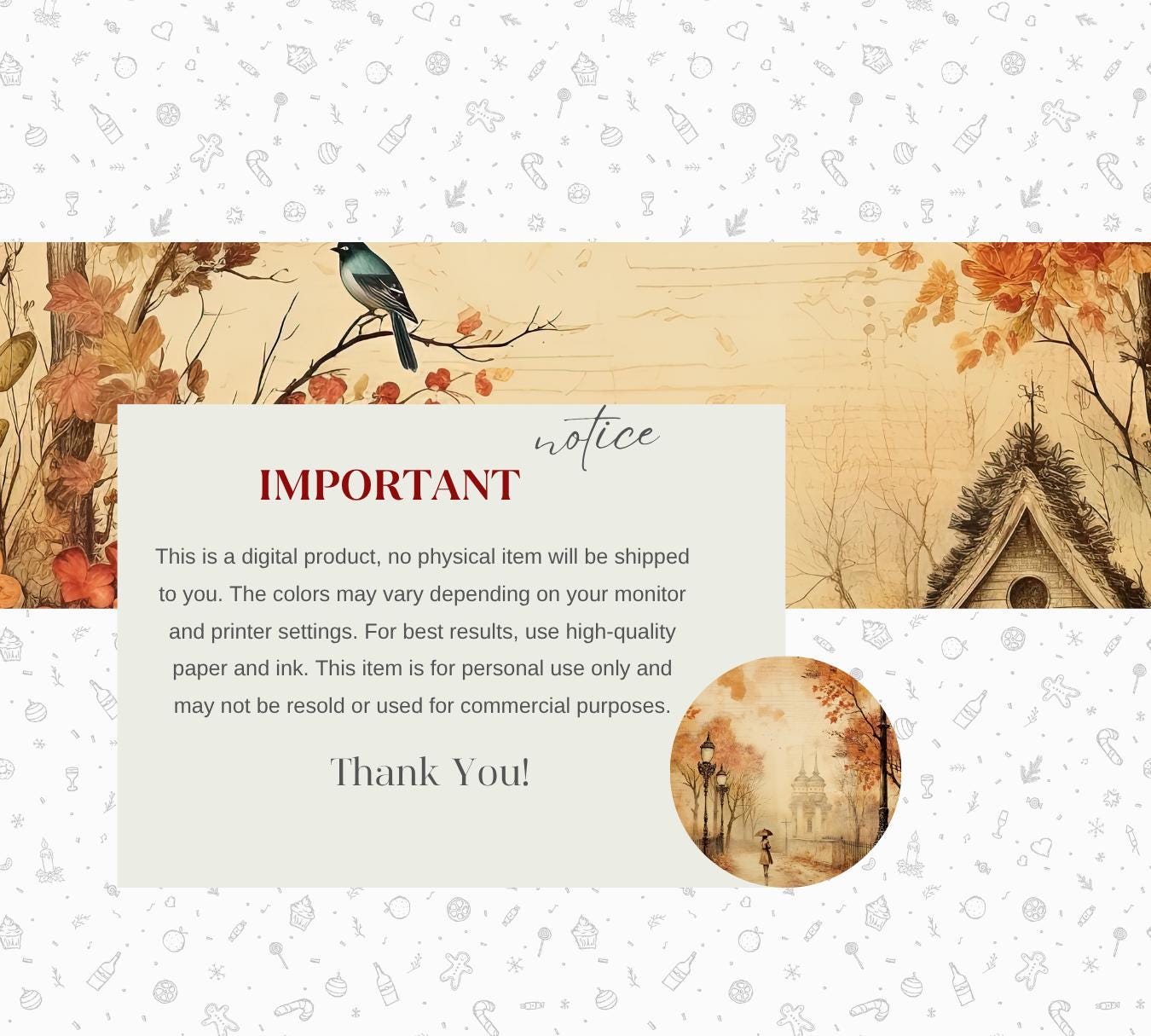 Thanksgiving Digital Paper Pack, Fall Harvest Printable Patterns 12×12 ...