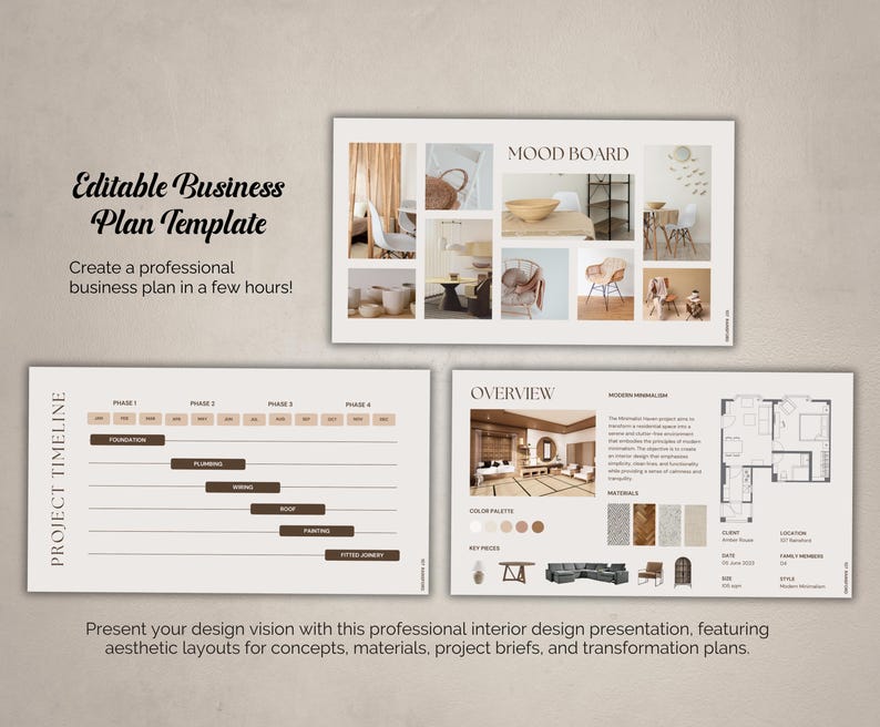 Interior Design Guide Template for Client Presentations and Project ...