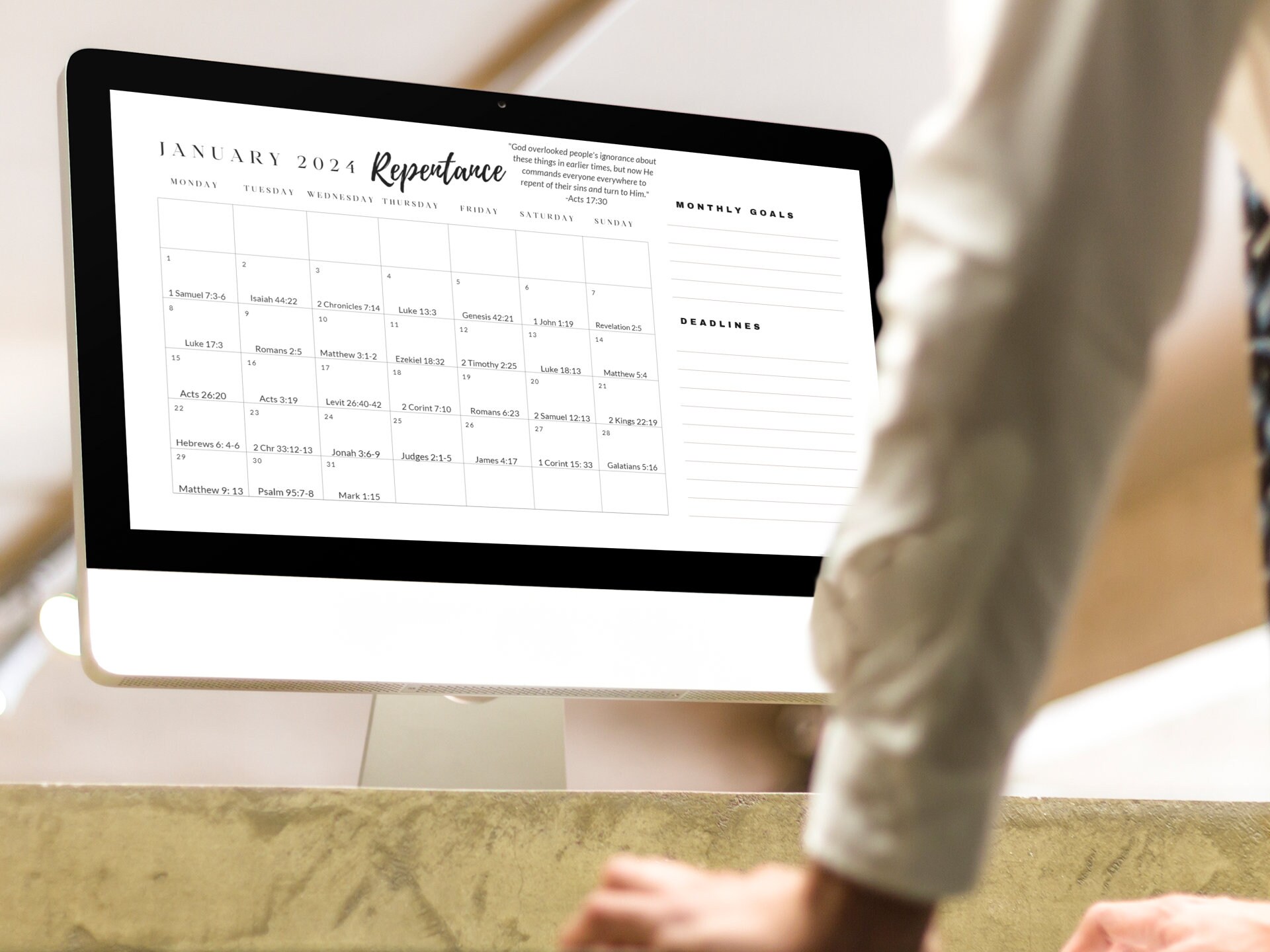 2024 Digital Printable Calendar With Monthly Themes and Daily ...