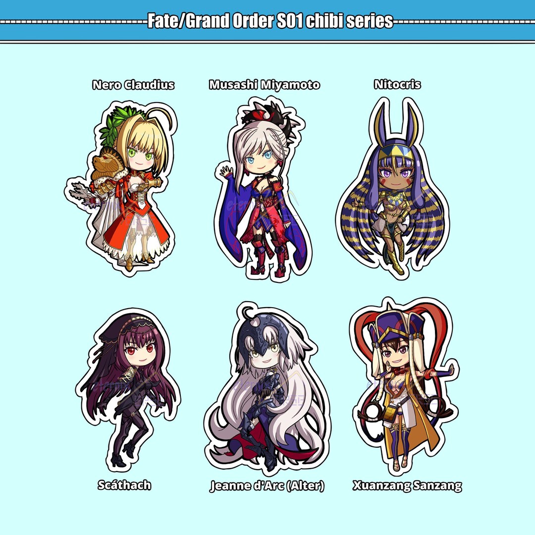CLEARANCE Fate Grand Order Chibi Nero Claudius, Musashi Miyamoto ...