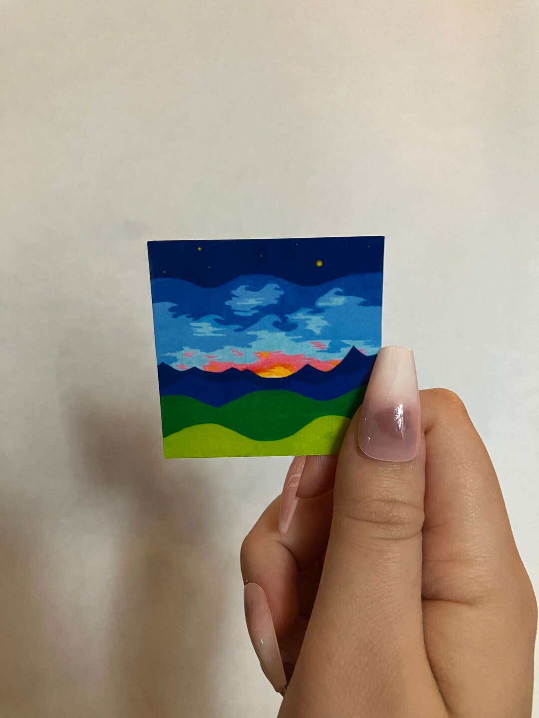 Vinyl Sticker colorblock Landscape Auto Decal Weather-resistant, High ...