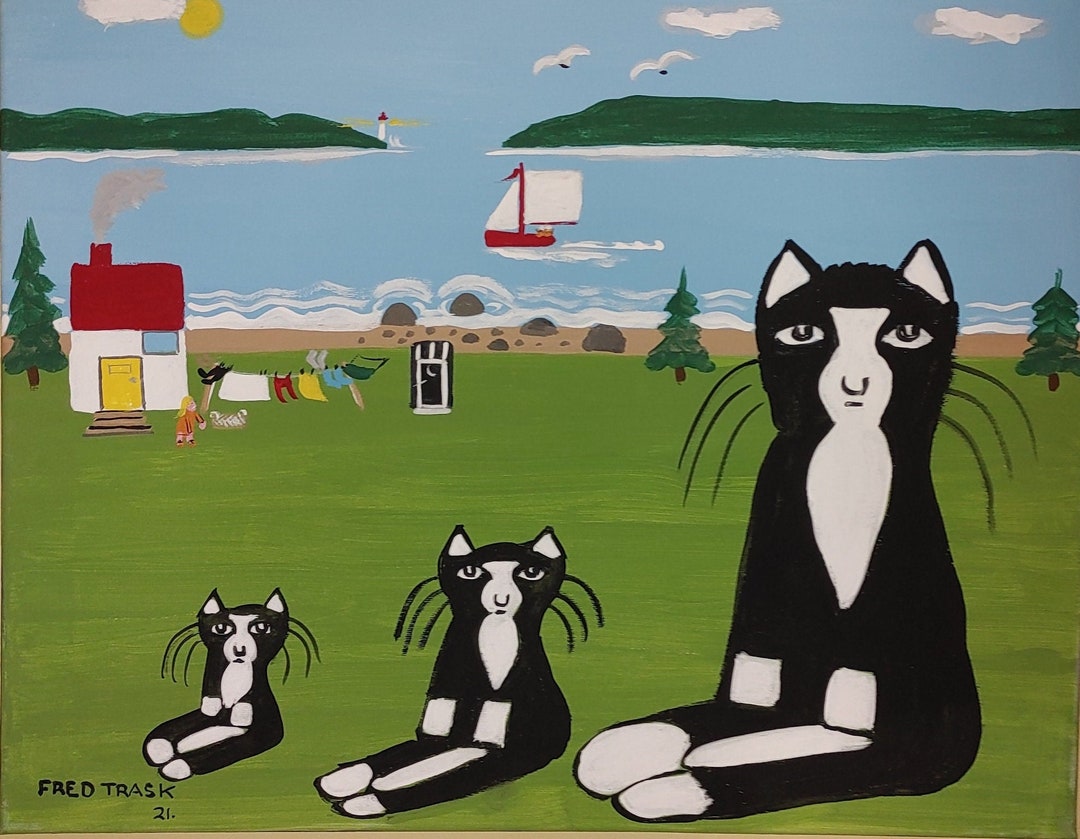 Fred Trask Nova Scotia Folk Art Painting - Etsy Canada