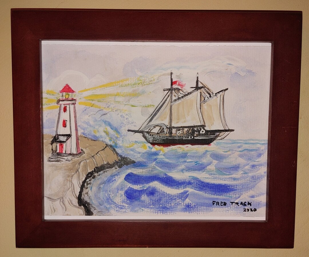 Fred Trask Nova Scotia Folk Art Painting - Etsy