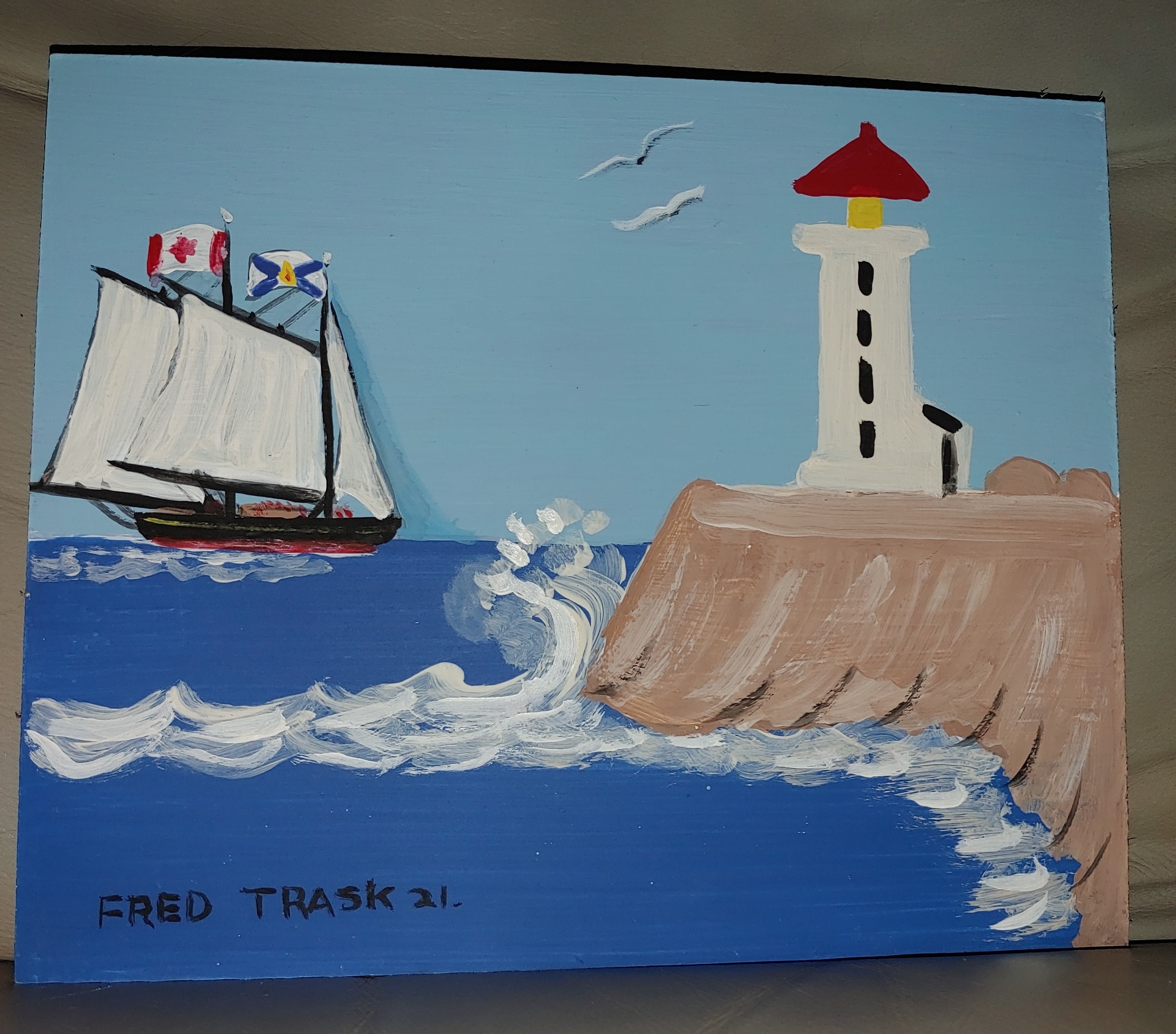 Fred Trask Nova Scotia Folk Art Painting - Etsy Canada