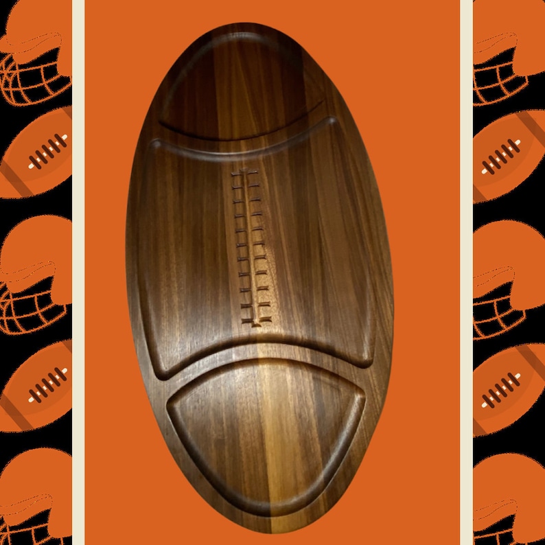 Solid Wood Football Serving Tray or Cutting Board | Football Party ...