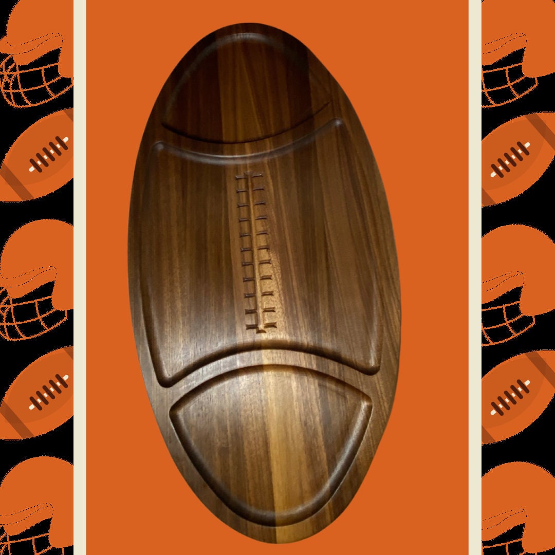Solid Wood Football Serving Tray or Cutting Board | Football Party ...