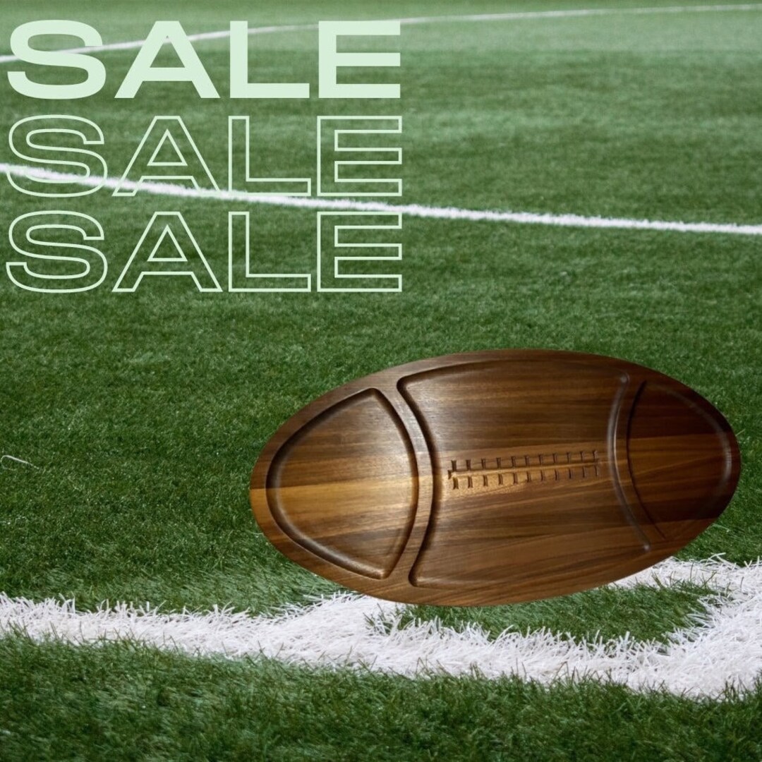 Solid Wood Football Serving Tray or Cutting Board Football Party Decor ...