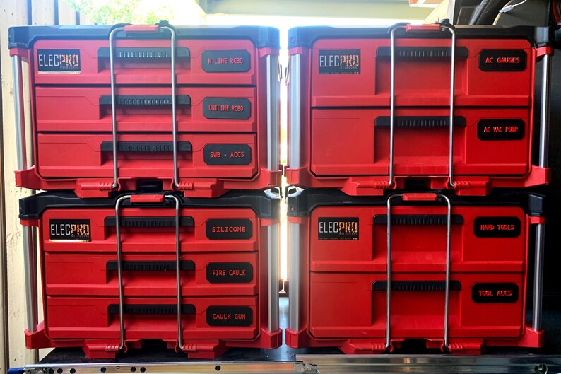 Milwaukee Packout CUSTOM Drawer Labels - Etsy