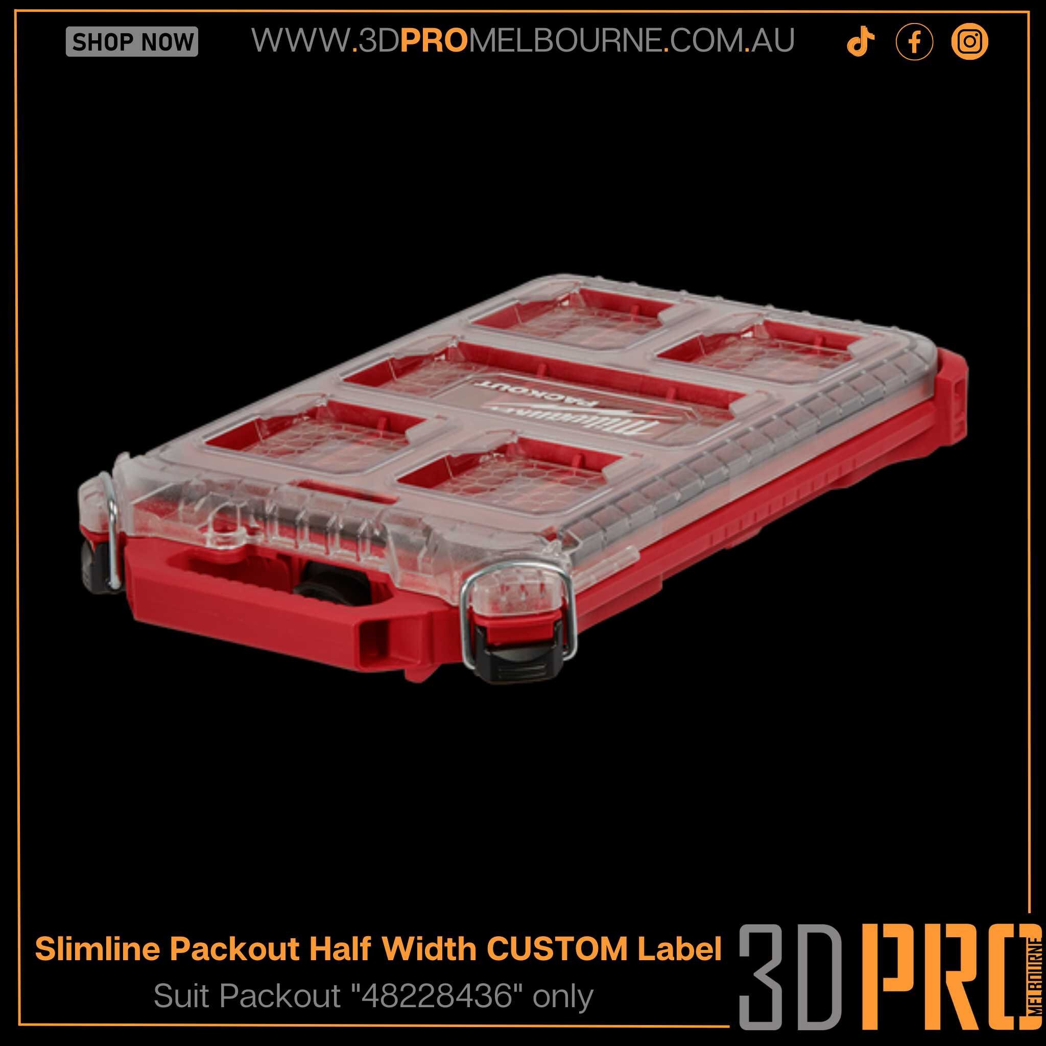 Milwaukee Slimline Packout Half Width CUSTOM Label - Etsy