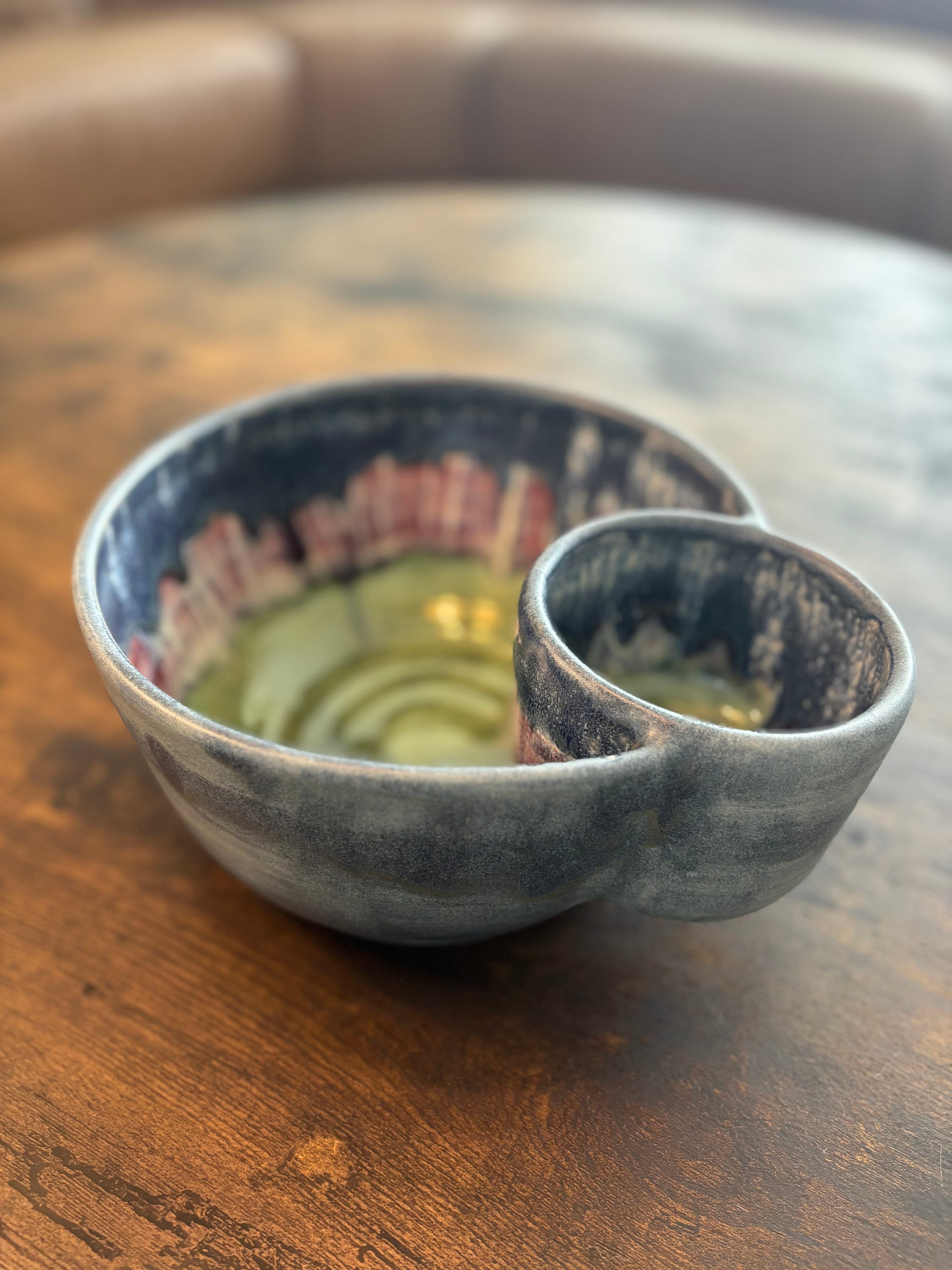 Ceramic Stoneware Chip and Dip Bowl, Party Bowl, Snack Set - Etsy