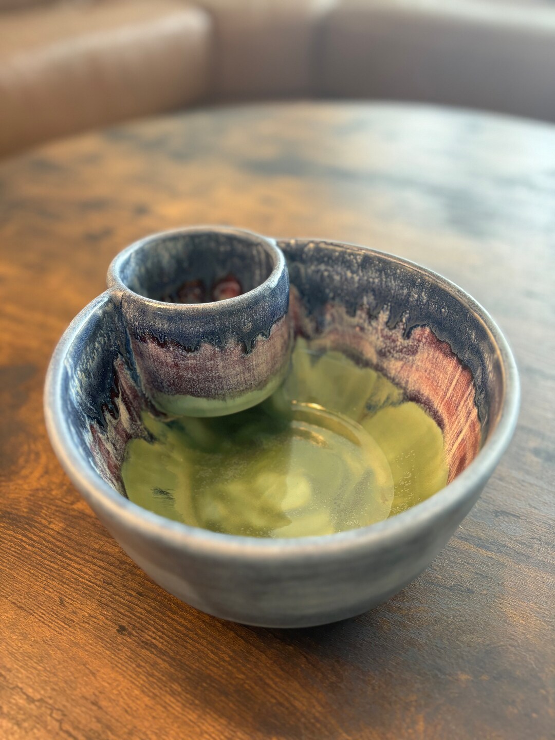 Ceramic Stoneware Chip and Dip Bowl, Party Bowl, Snack Set - Etsy