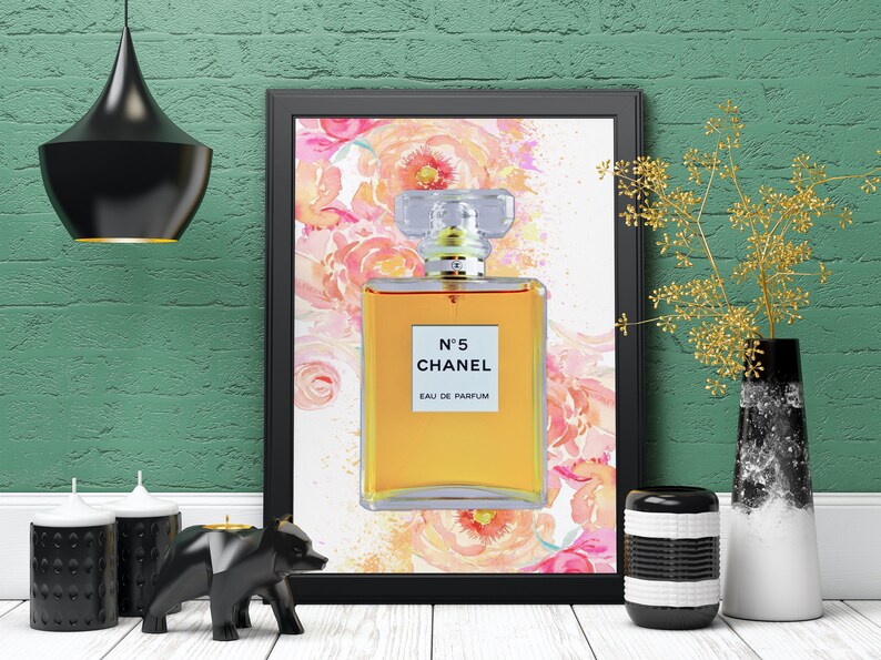 Digital Artwork of Chanel No.5 Perfume Stylish Home Decor - Etsy