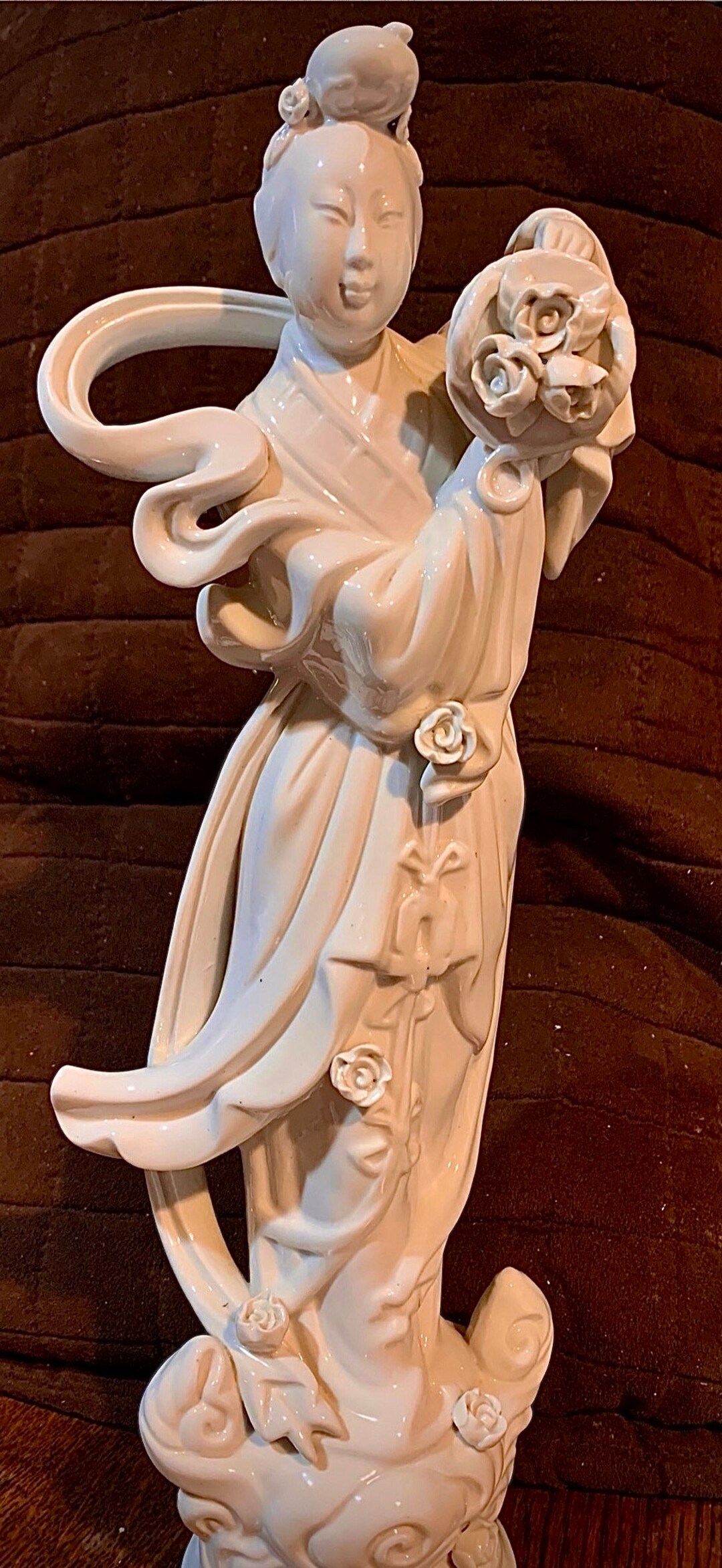 Antique Guanyin De Chine Geisha Lady Statue Figurine Chinese Sculpture ...