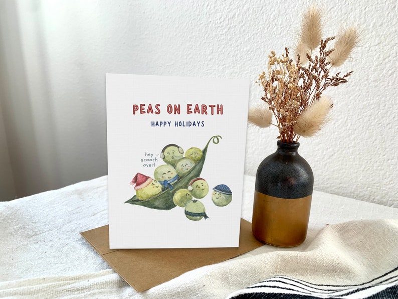 Funny Peace on Earth Holiday Greeting Card, Cute Nonreligious Handmade ...