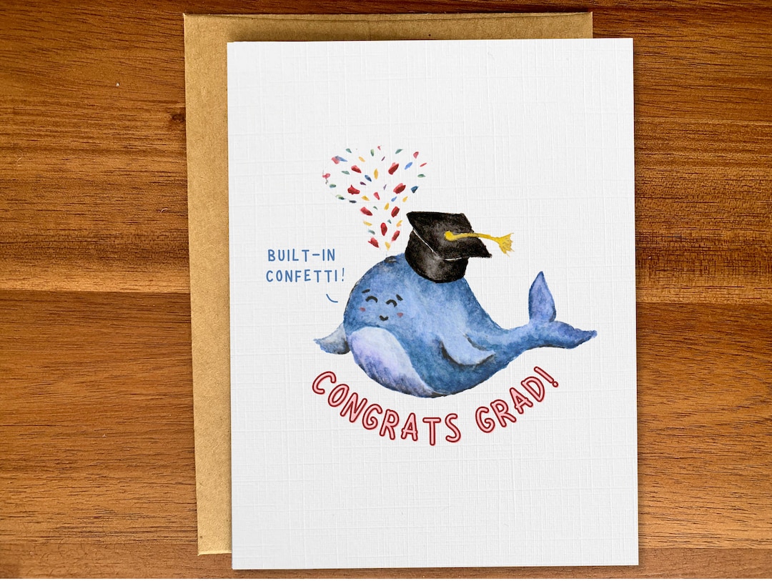 Funny Graduation Card, Congratulations Grad Handmade Greeting Card ...